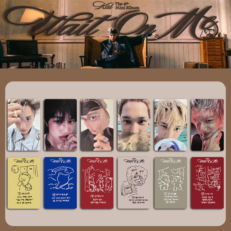 4-6 ชิ้น EXO KAI Waiting On Me BAEKHYUN HELLO WORLD การ์ดโลโม่ 4th min ...