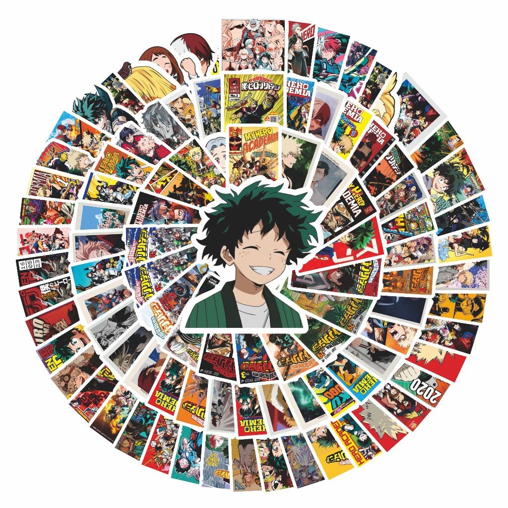 100 ชิ้น Motif Pack โปสเตอร์ออกแบบอะนิเมะญี่ปุ่น My Hero Academia สีสัน ...