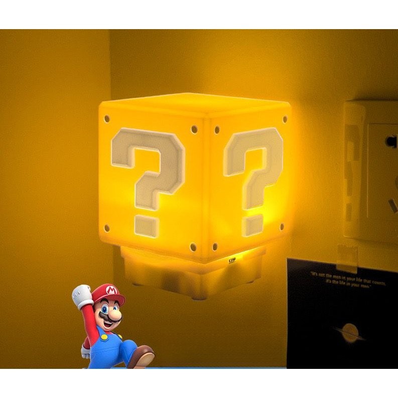 Mario BLOCK Light Super Mario คำถาม Mark เสียง nightlight eSports ห้อง ...