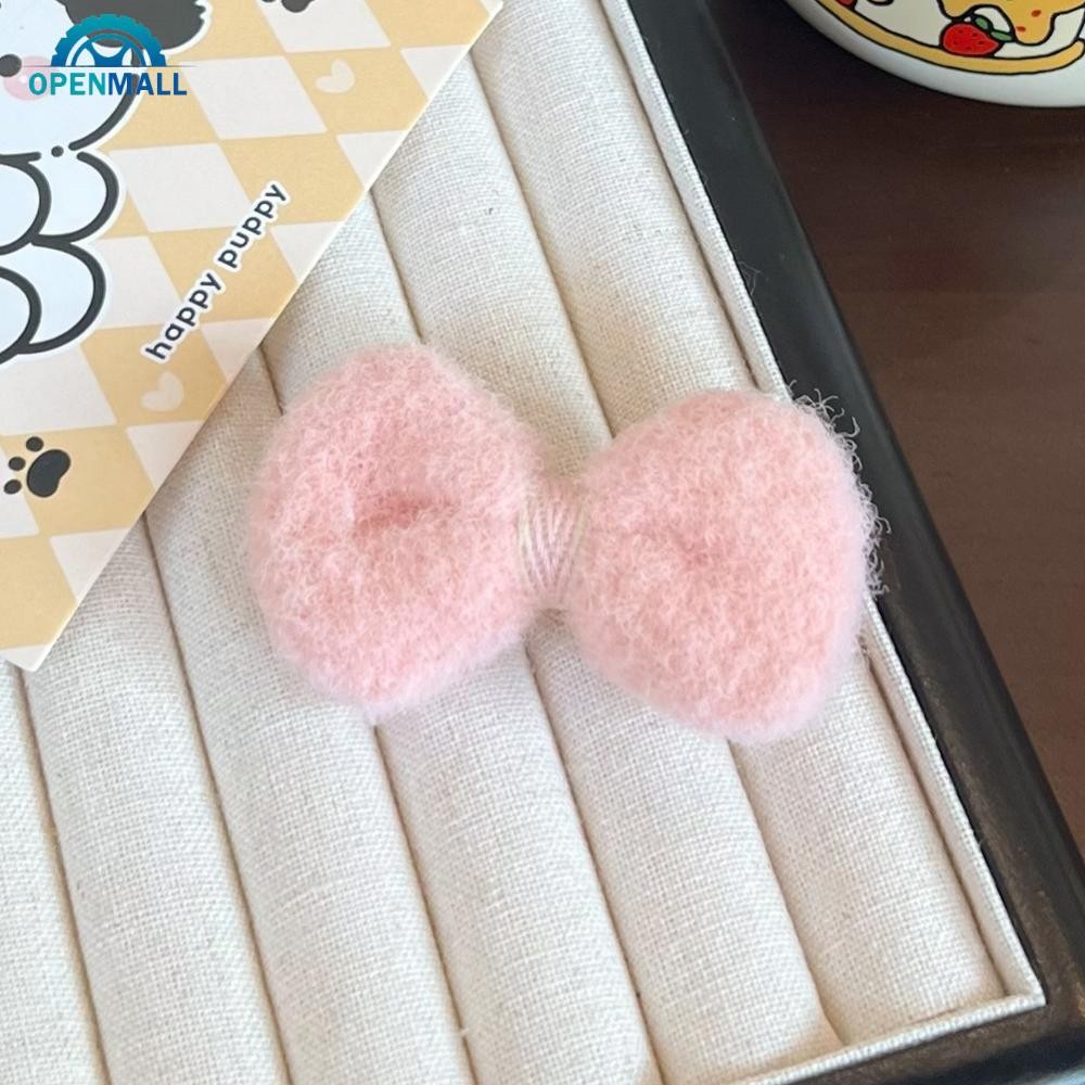 OML 3 สี Plush Bow กิ๊บติดผมน่ารักการ์ตูน Candy สี Hairpin Headwear ...