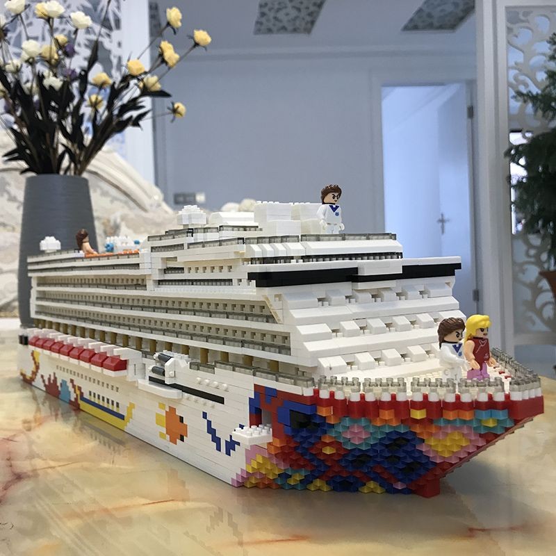Titanic Building Blocks ประกอบเรือล้อเข้ากันได้กับ Lego Mini Particles ...