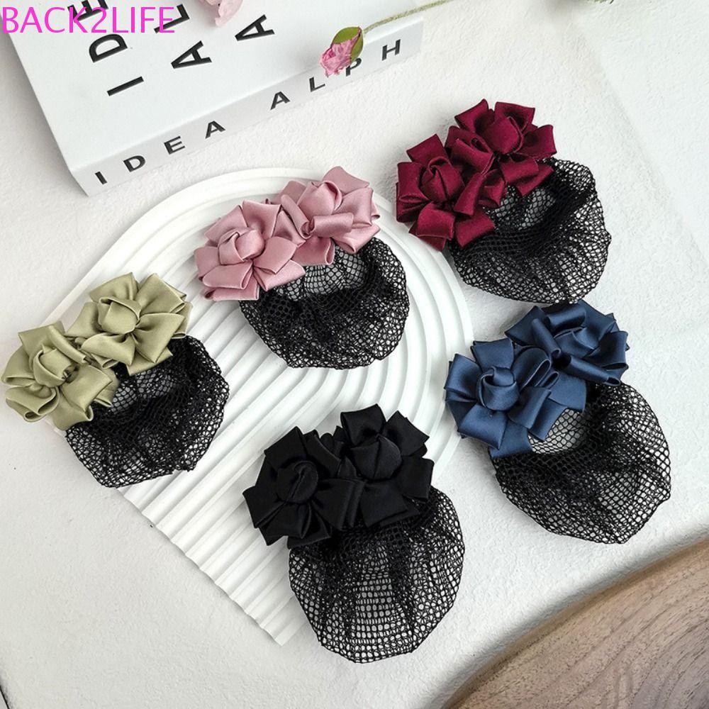 Back2life มวยผมดอกไม้, กิ๊บหวานเกาหลี Bun Snood, Headwear คริสตัลประณีต ...