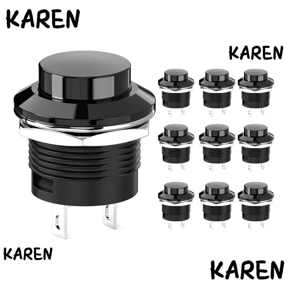 Karen สวิตช์ปุ่มกด Momentary ไม่มีล็อค Mini Ac 250v 3a Ac 125v 6a