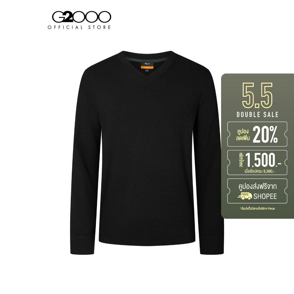 G2000 เสื้อสเวตเตอร์สำหรับผู้ชาย (Smart Fit) รุ่น 4817313299 BLACK | Shopee Thailand