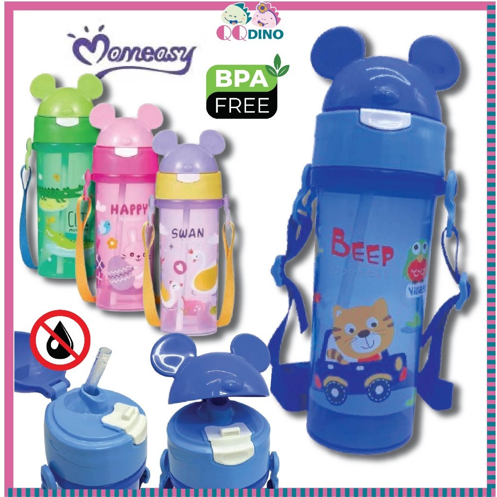 Momeasy Water Bottle Straw 450ml Botol Air Kanak for School | Shopee ...