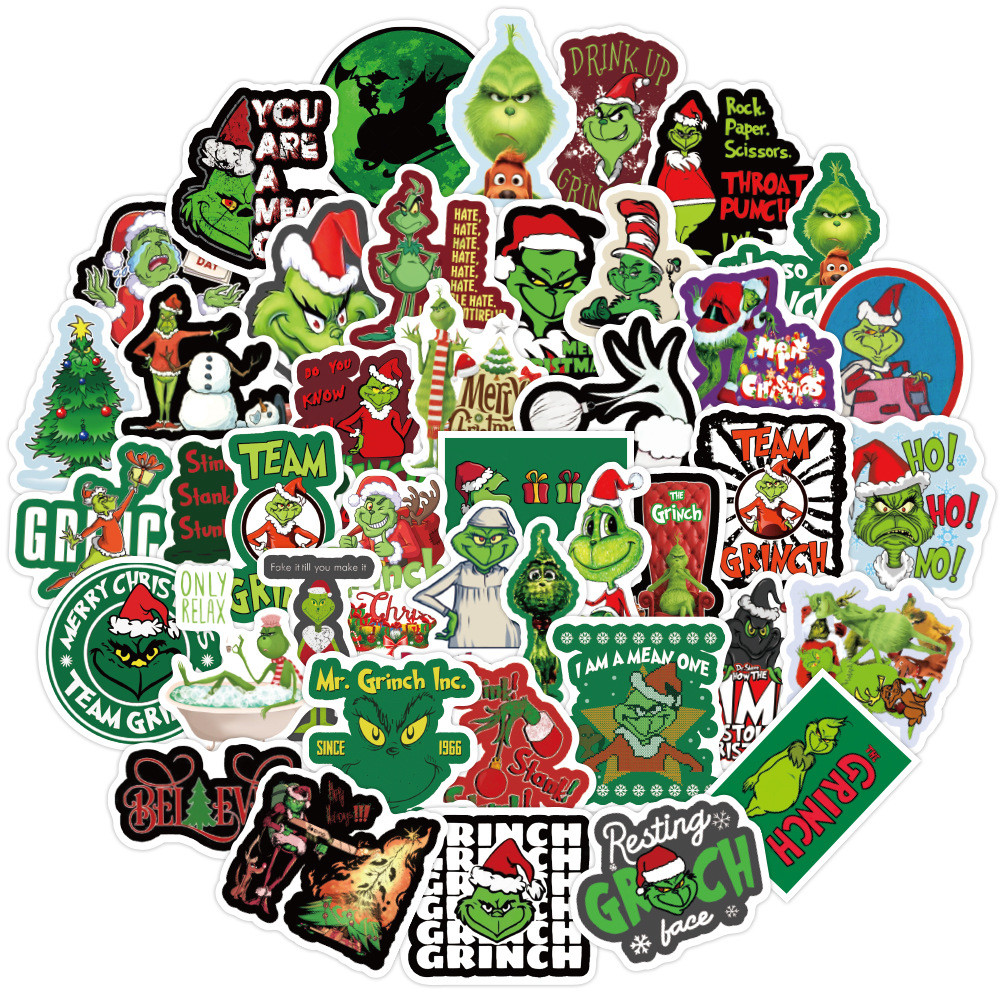 50ชิ้น/เซ็ต How the Grinch Stole Christmas Series 02 สติ๊กเกอร์ Diy ...