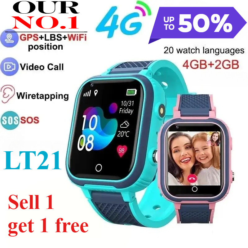 Visiovoy LT21 4G เด็กสมาร์ทนาฬิกาโทรศัพท์ GPS LBS WIFI Location SOS ...