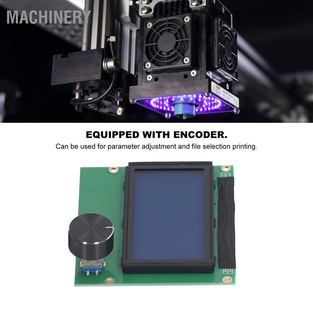 Machinery 3D Printer Display Module 12864 LCD Screen with Knob Decoder ...