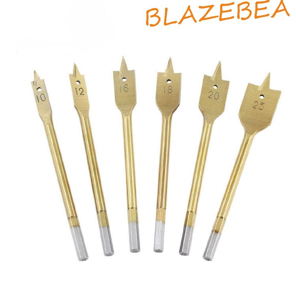 Blazebea 6 ชิ้น/เซ็ตรูแบน, Hex Shank Hole Openers งานไม้ Spade เจาะ Bits, ทนทานสวมใส่ความต้านทาน ...
