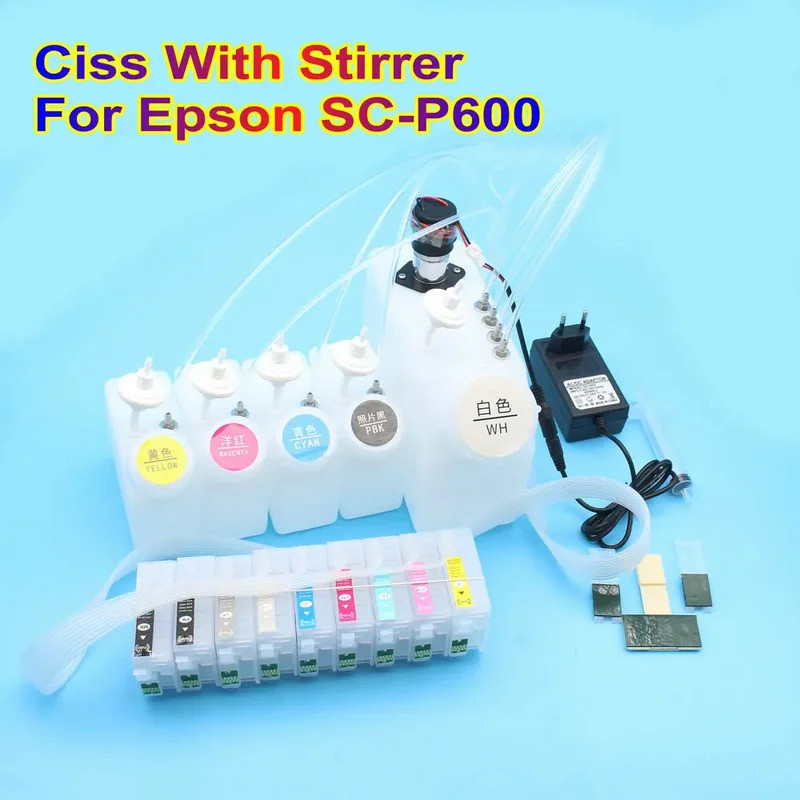 ชุดระบบหมึก DTF Ciss P600 สำหรับตลับหมึก Epson P600 Ciss พร้อมเครื่อง ...