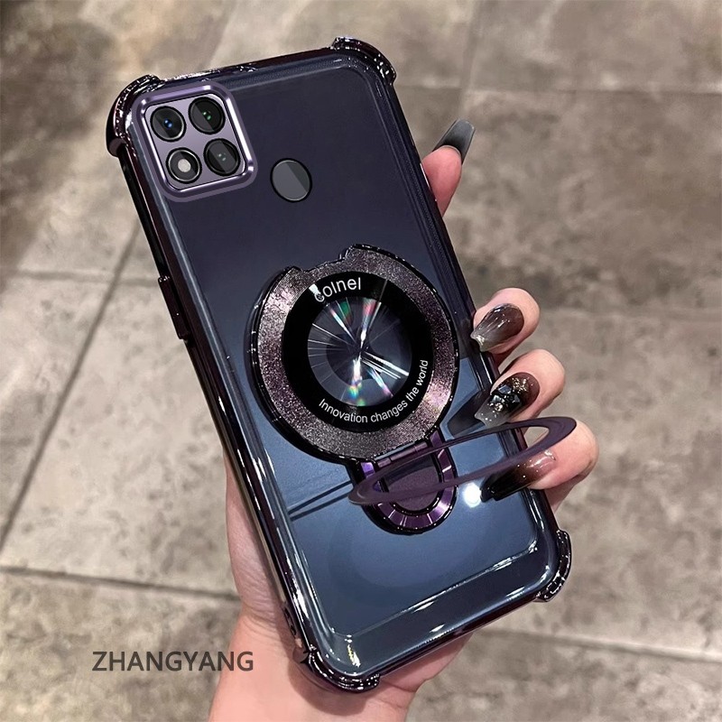 สําหรับ Redmi 9c 10A วงเล็บหรูหราไฟฟ้าไล่ระดับแฟลชผงออกแบบใหม่เคส ...