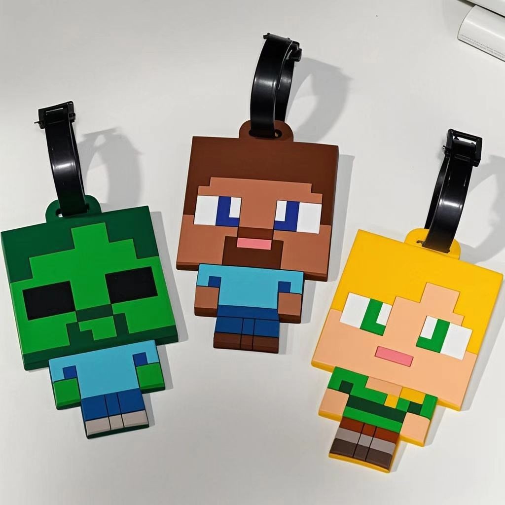 Minecraft Minecraft ยางนุ่มแท็กกระเป๋าเดินทาง Creeper Steve Travel ...