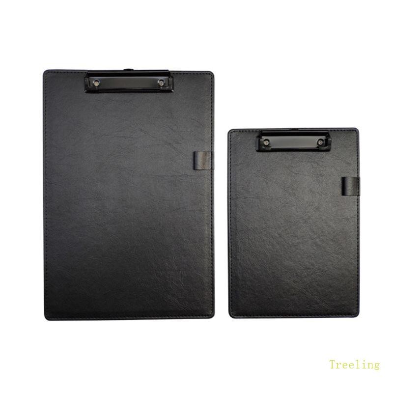 Treeling คลิปบอร์ดโฟลเดอร์ PU หนัง A5 แฟ้มคลิปหนีบกระดาษ Writing Pad ...