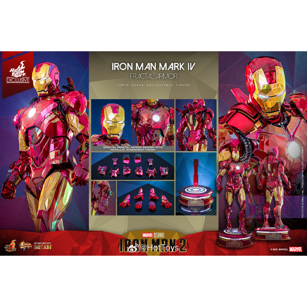 HOTTOYS HT 1/6 MMS792D70 Iron Man MK4 Symphony รุ่นเรขาคณิตตุ๊กตาโลหะ ...