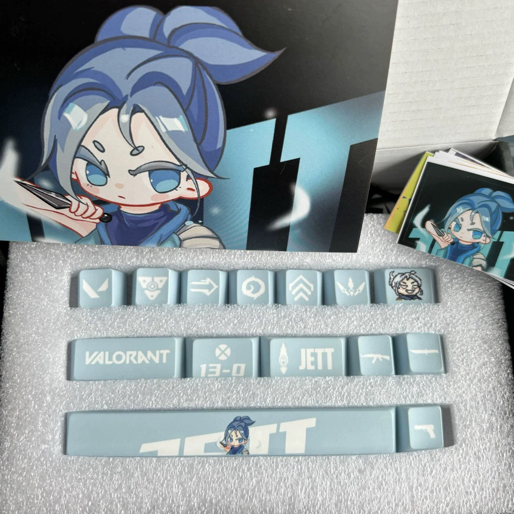 Valorant Jett Keycap Cherry/OEMโปรไฟล์ห้าด้านระเหิดน่ารักการ์ตูน ...