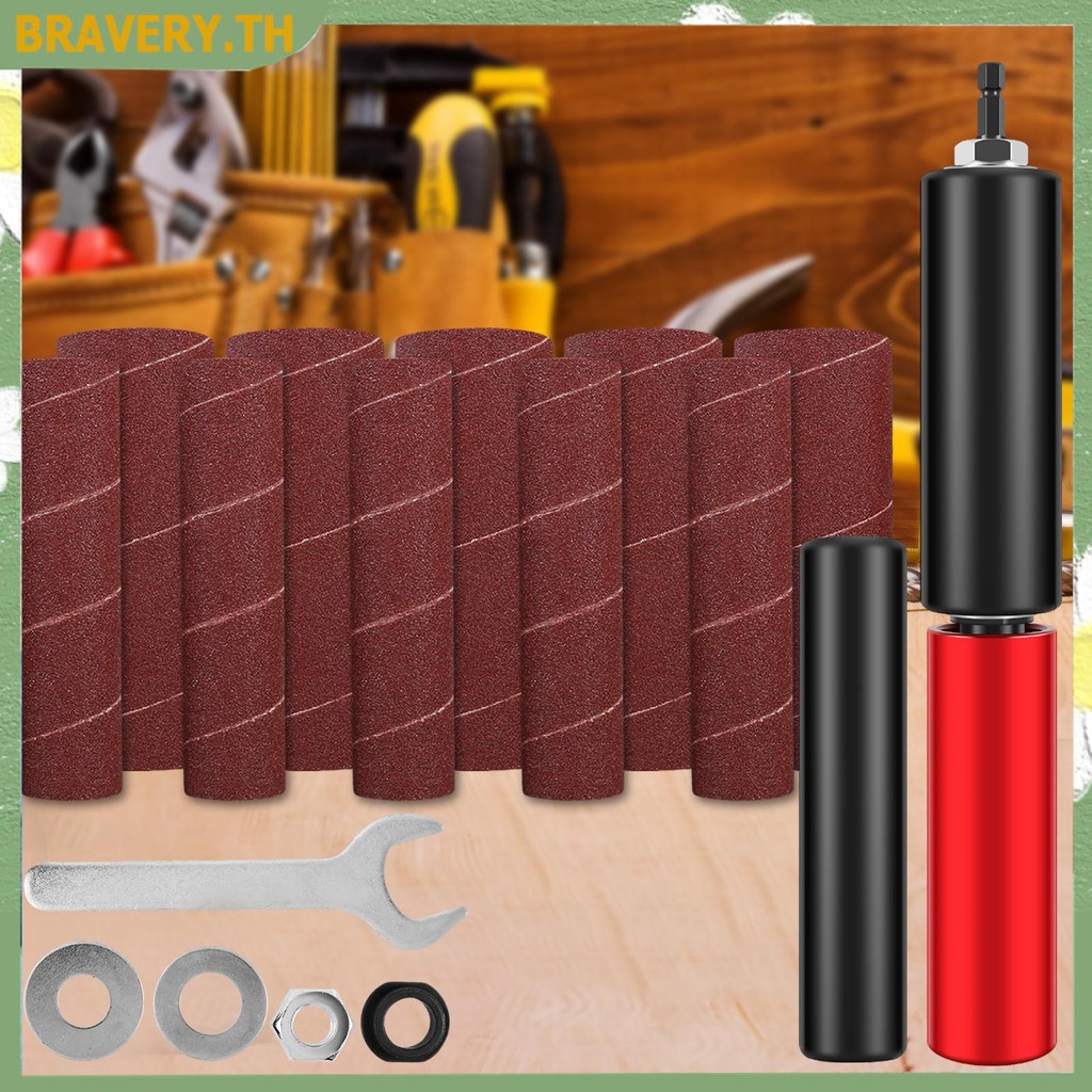 กลอง Sander ชุดแบบพกพายาง Sanding Drum Hand-Held Spindle Sanding Drum ...