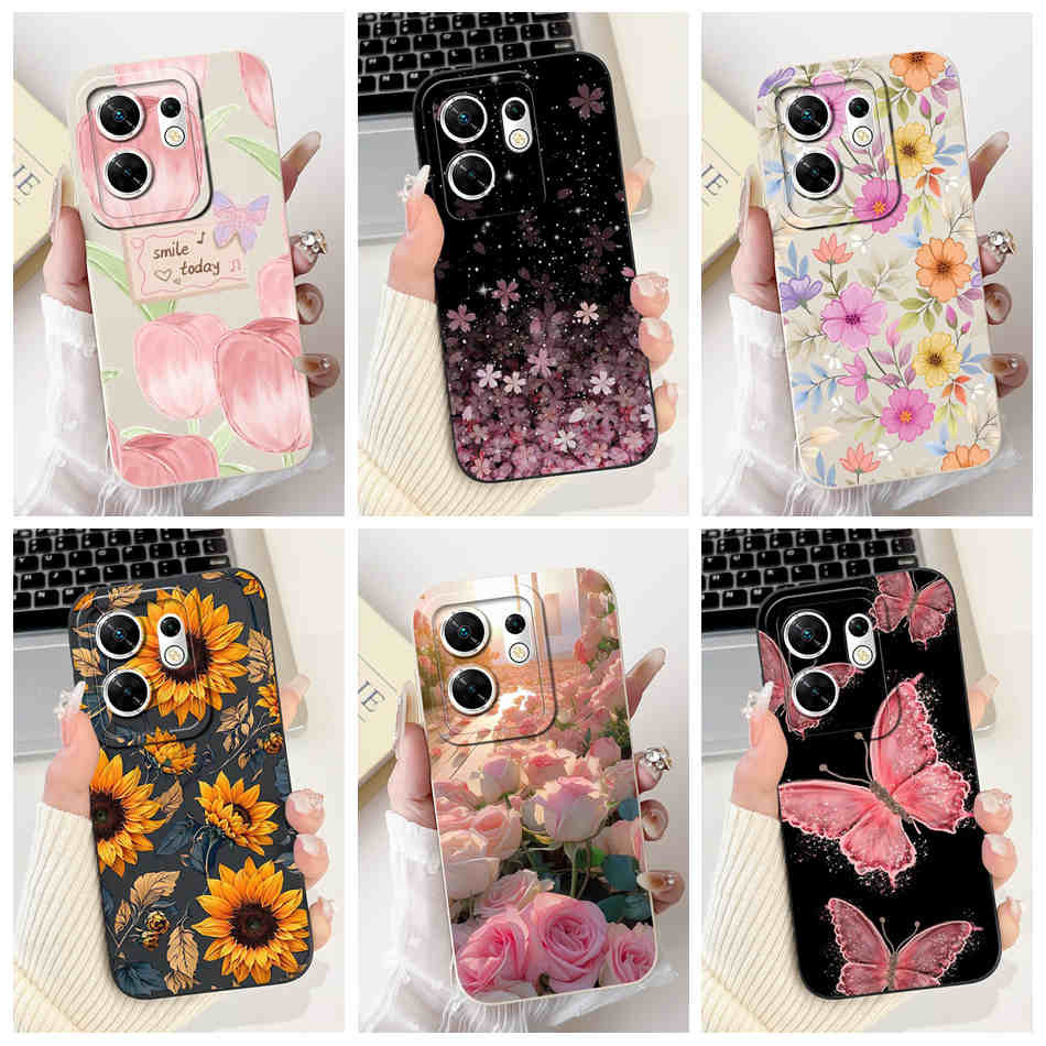 Infinix Zero 30 4G 5G X6731B X6731 ทิวลิปที่สวยงามดอกทานตะวันผีเสื้อ ...