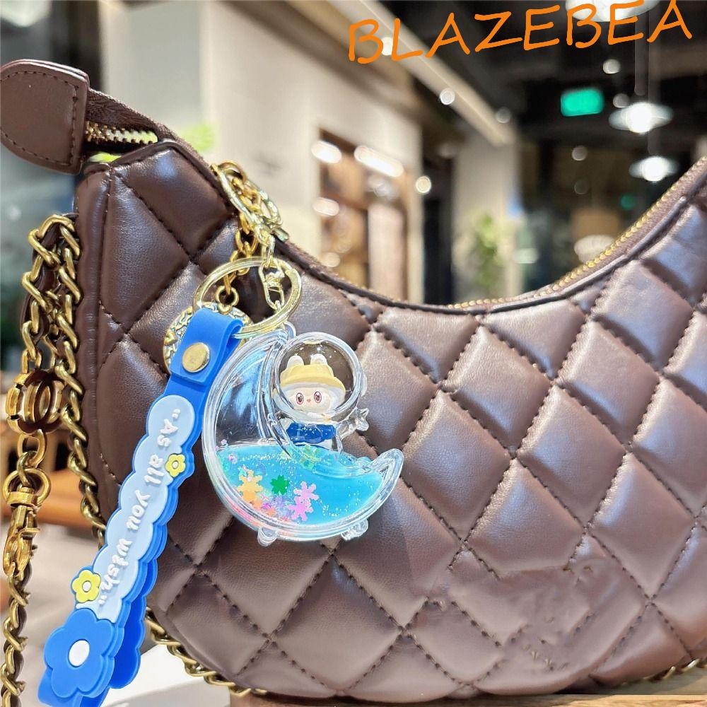 Blazebea พวงกุญแจขวดทรายดูด, น่ารัก Kawaii Labubu Quicksand พวงกุญแจ, เครื่องประดับอะคริลิค Pvc ...