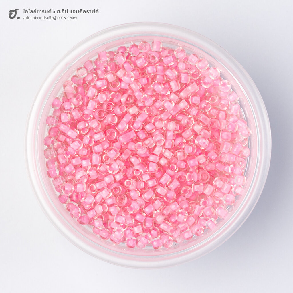 ลูกปัดเม็ดทราย ขนาด 3 มม. ชมพูอ่อนใสสอดไส้ Light Pink Core | Shopee ...