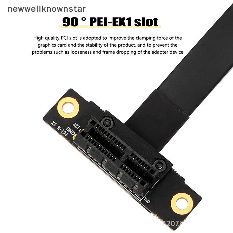 Newwellknownstar PCIE X1 Riser สาย Dual 90 องศามุมขวาสาย PCI Express 1x ...