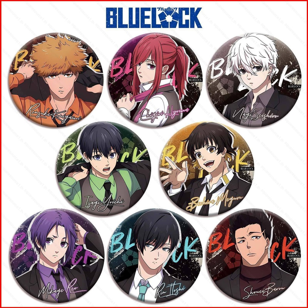 SQ1 BLUE LOCK ชุดสูทเลเซอร์เงินหัวหอมคู่แฟลชป้ายโลหะอะนิเมะมังงะอุปกรณ์ ...