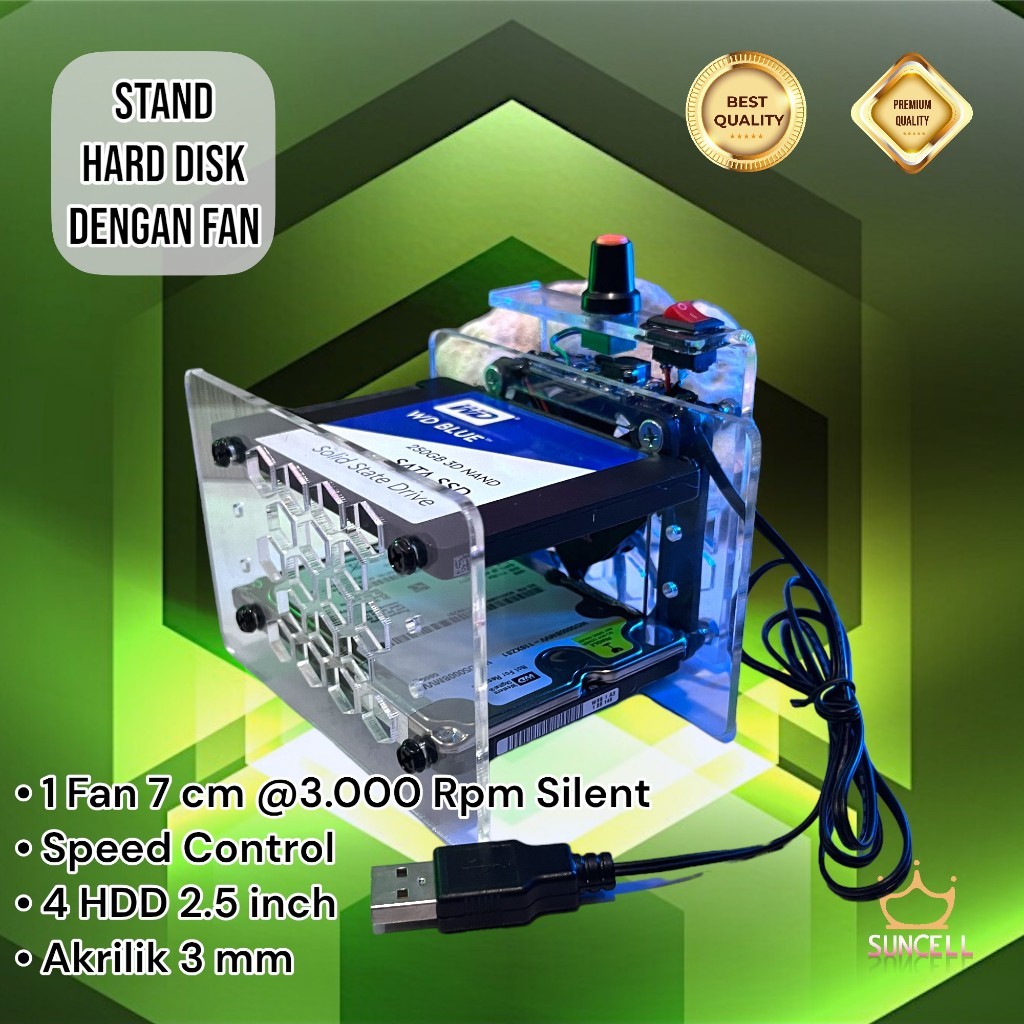 Docking Rack Stand HDD SSD พร้อมพัดลมเงียบและรับประกันความเย็น 24 ...