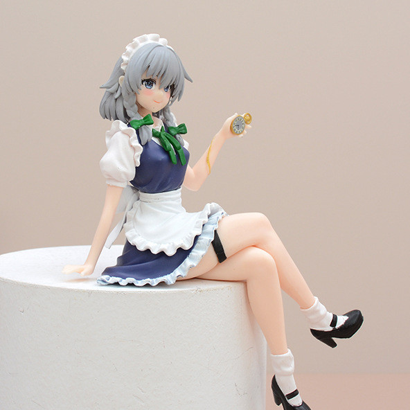 SQ1 Touhou โครงการ Action Figure Izayoi Sakuya นั่งท่าทางตุ๊กตาของเล่น ...