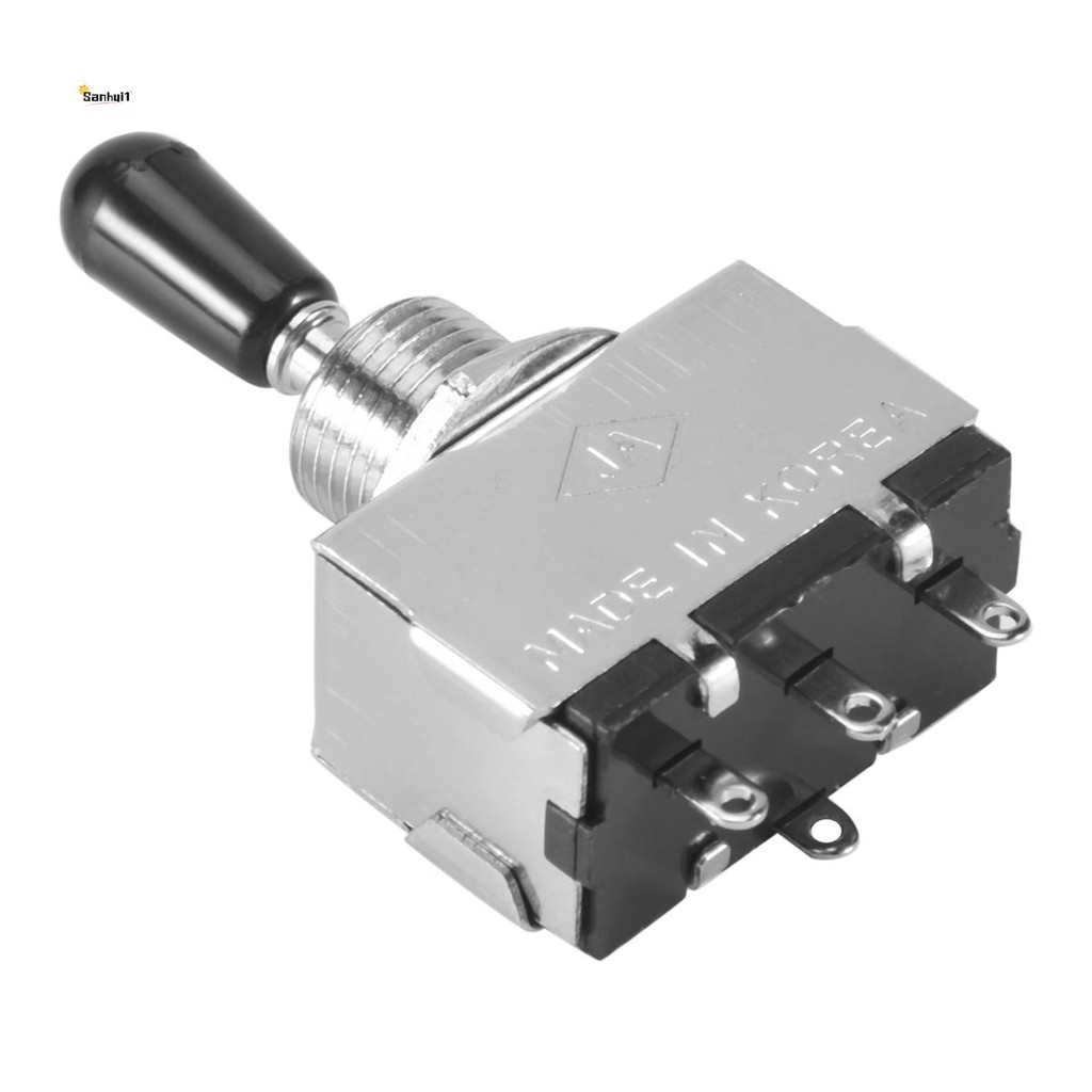 1 PC กีตาร์ 3 Way Toggle สวิทช์,โลหะ Enclosed 3 Way Selector สวิทช์ปลาย ...
