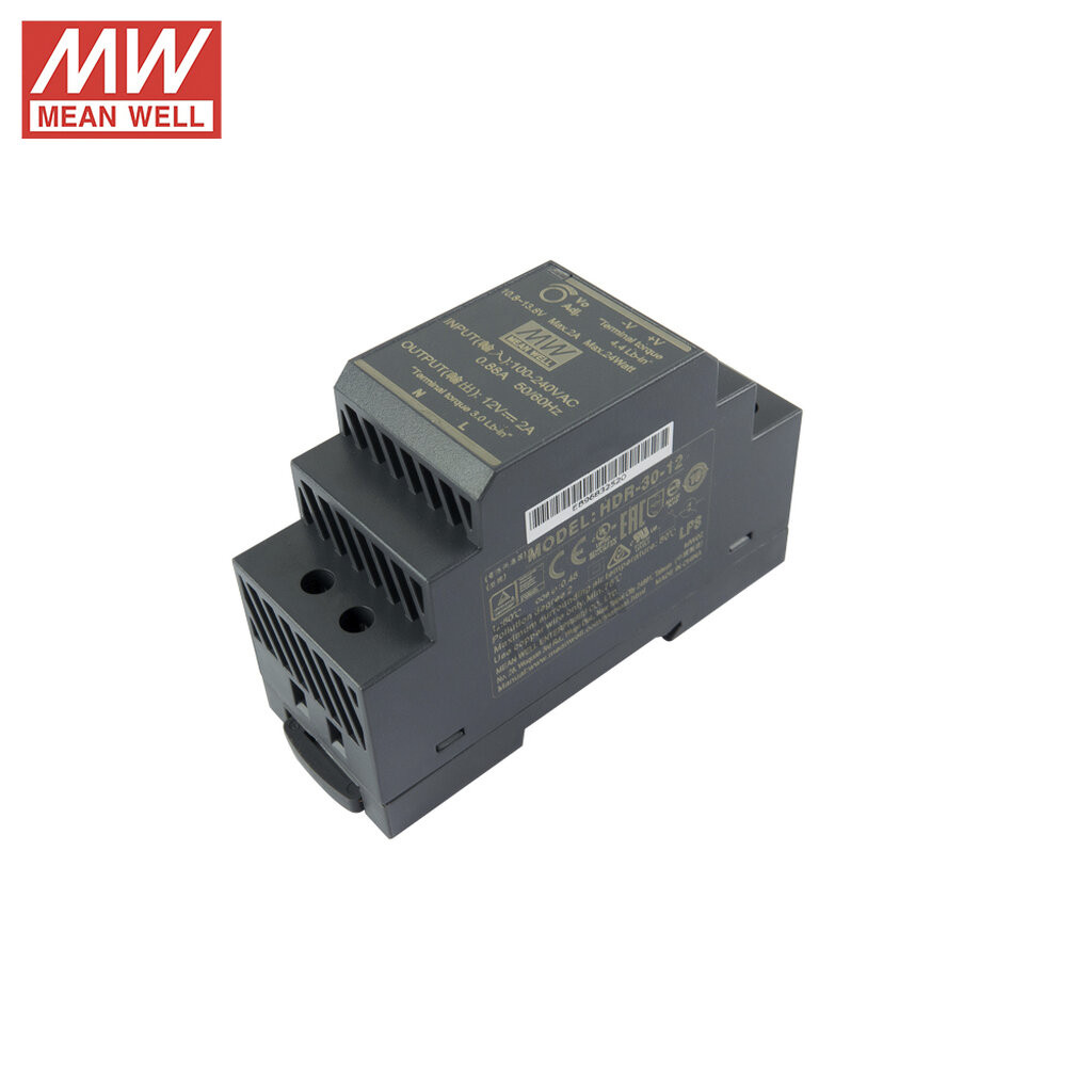 HDR-30-12 | MEAN WELL DIN Rail Switching Power Supply 12V 2A 30W รับ ...