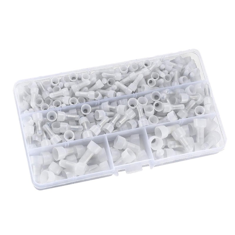 HL 250 ชิ้นลวดไนลอน CRIMPs Caps CRIMPs Caps Terminals ชุดสําหรับเกจวัด ...