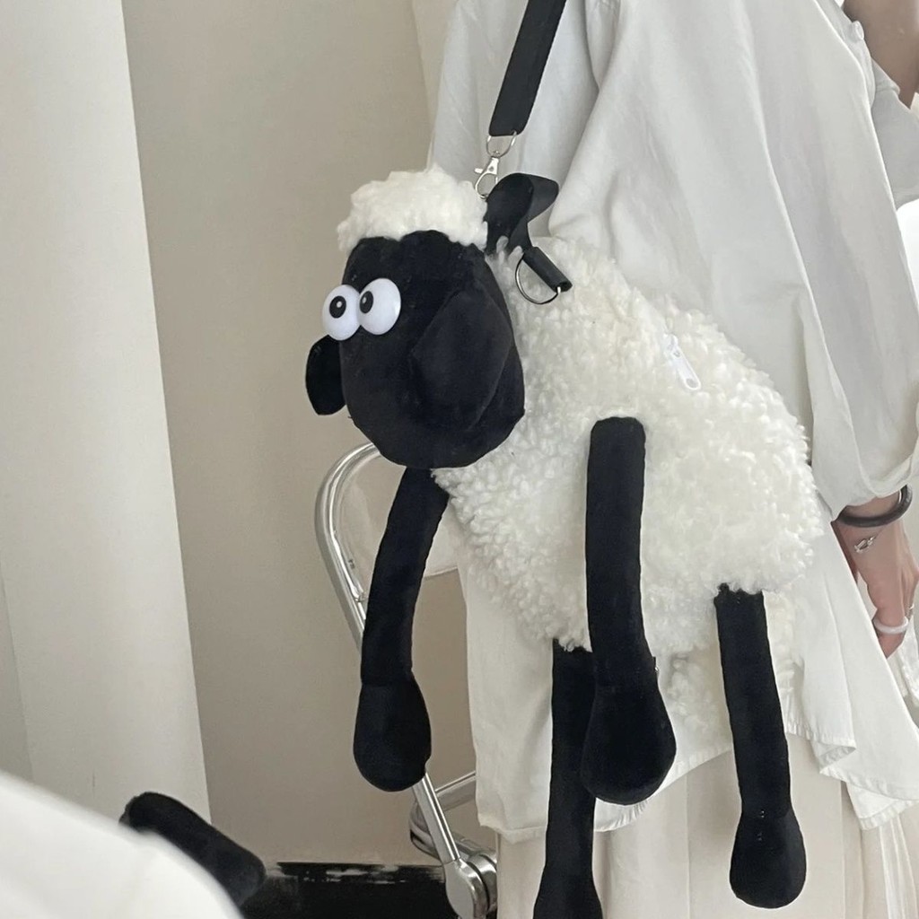 Shaun the Lamb Backpack Japanese Lolita Jk Shoulder Bag Cartoon Plush ...