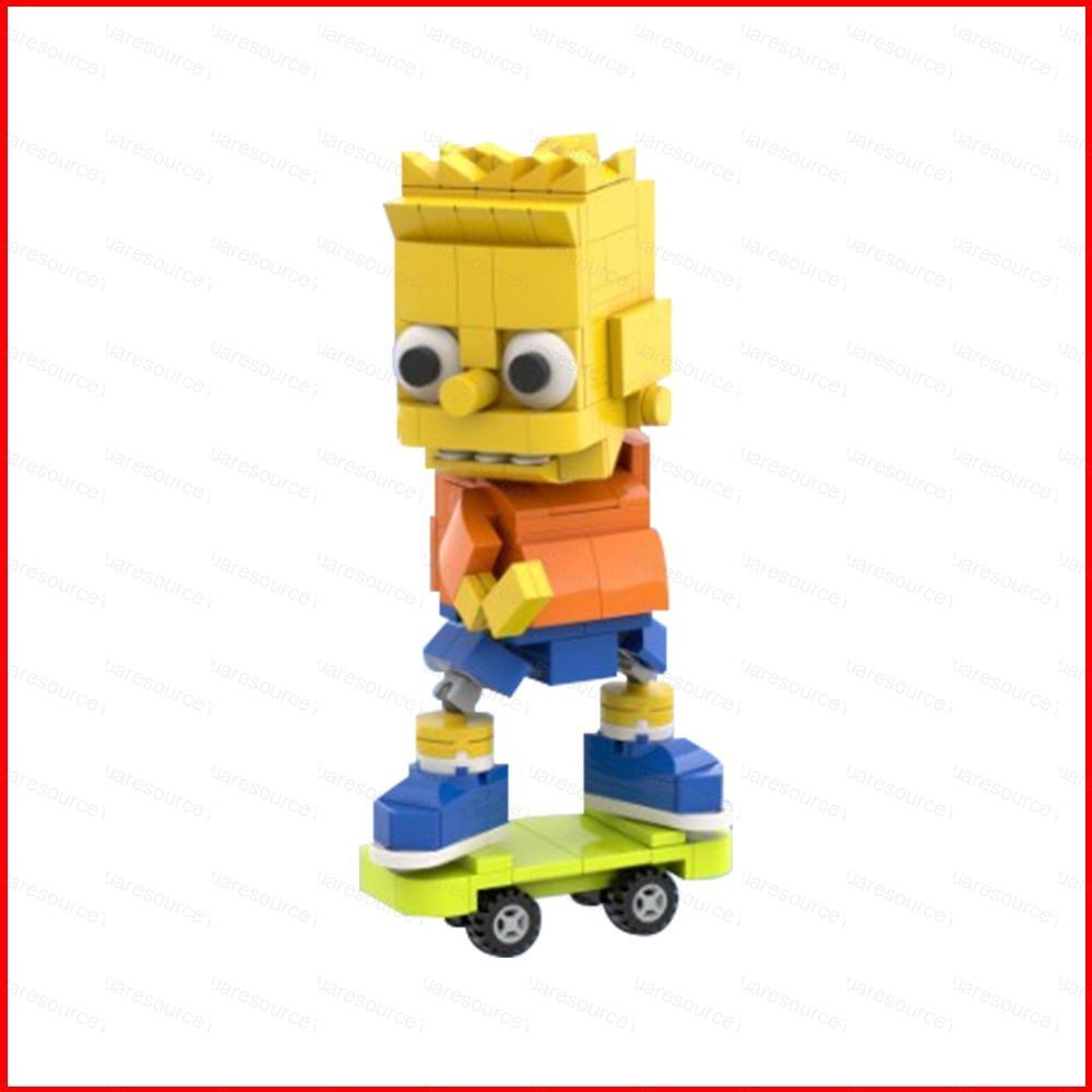 Sqt Simpsons Building Blocks ภาพโรงภาพยนตร์ Square head ตุ๊กตาของเล่น ...