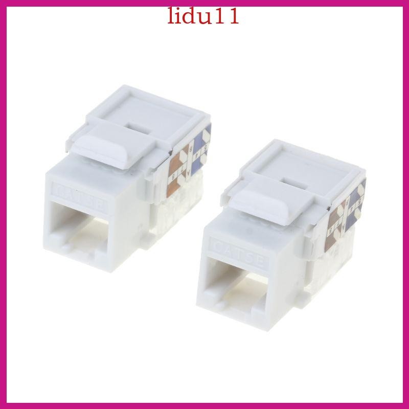 LID 2 ชิ้น RJ45 CAT5E Keystone แจ็คใส่ Punch Down Keystone แจ็คอะแดปเต ...