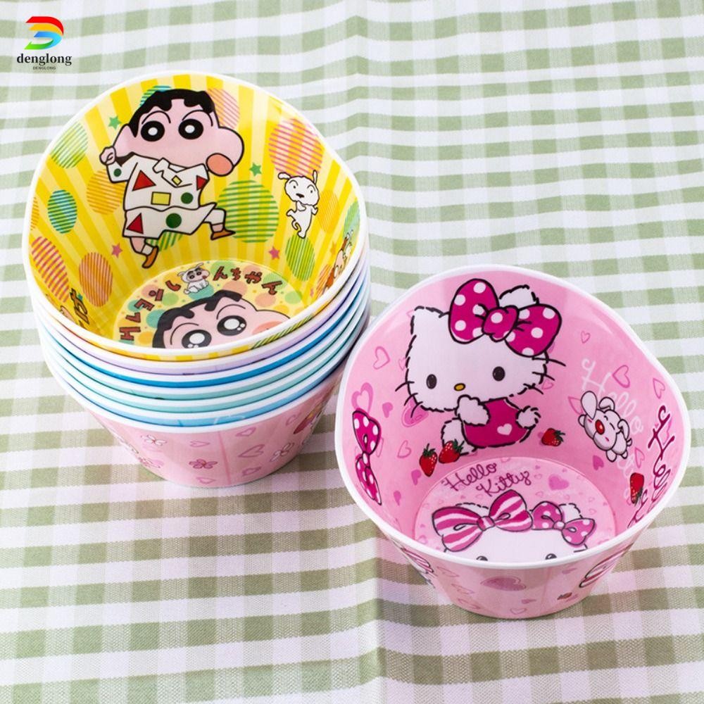ชาม DENGLONG,เมลามีน Melody จานขนมในครัวเรือน,Hello Kitty ชามซุปกบรูปสัตว์น่ารัก | Shopee Thailand
