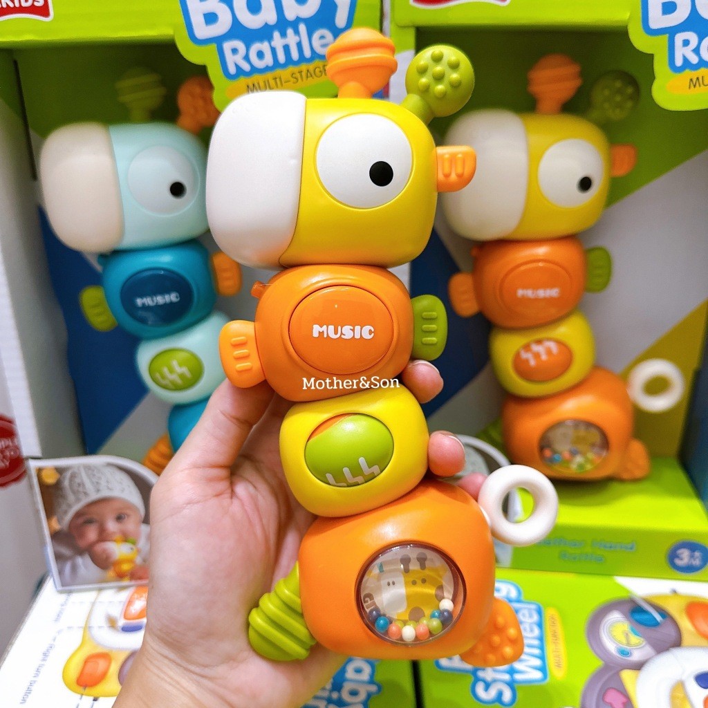 Mooshi - ของเล่น หนอน บิดหมุนได้ มีเสียงดนตรี -ไฟ ยางกัดเล่นได้ ...