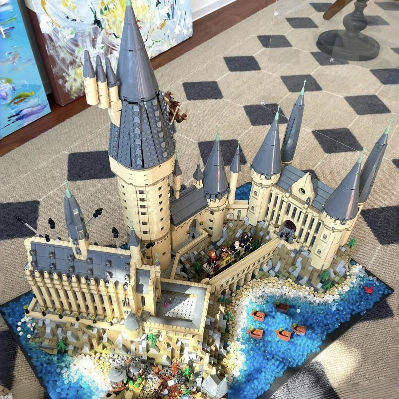 เข้ากันได้กับ Lego Harry Potter Hogwarts Castle Building Blocks 3d สาม ...