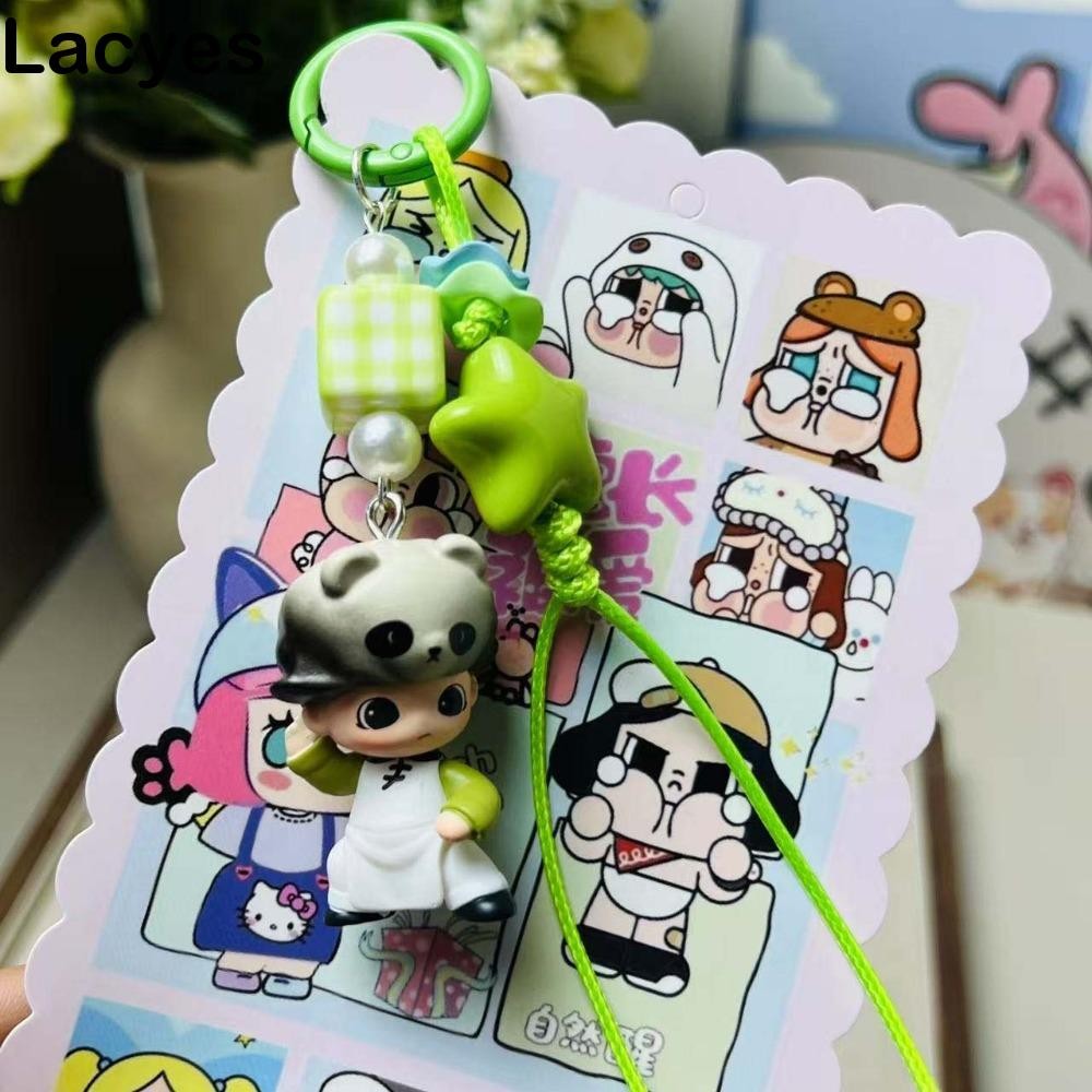 LACYES Flocking พวงกุญแจตุ๊กตา, PVC Star Dimoo Key Ring, เชือกน่ารัก ...