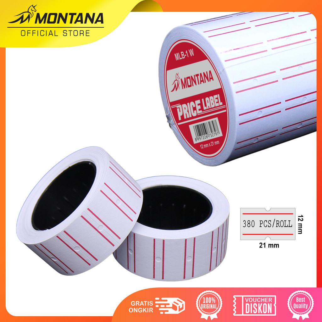 MONTANA Paper Label MLB-1W สติ๊กเกอร์ฉลากมือ ราคา 1 ชุด มีสําเนา 10 ...