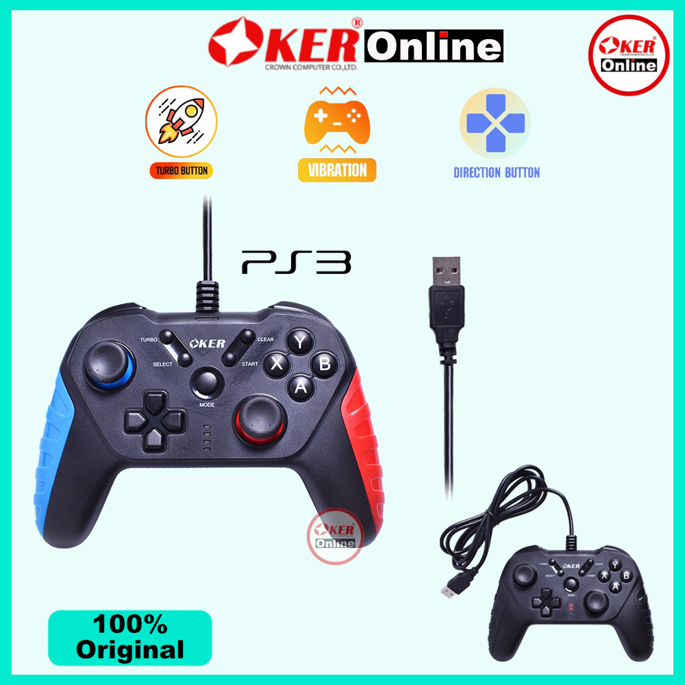 ⭕️ OKER Online U-308 GAMEPAD CONTROLLER จอยสติ๊ก OKER Joy Stick Analog ...