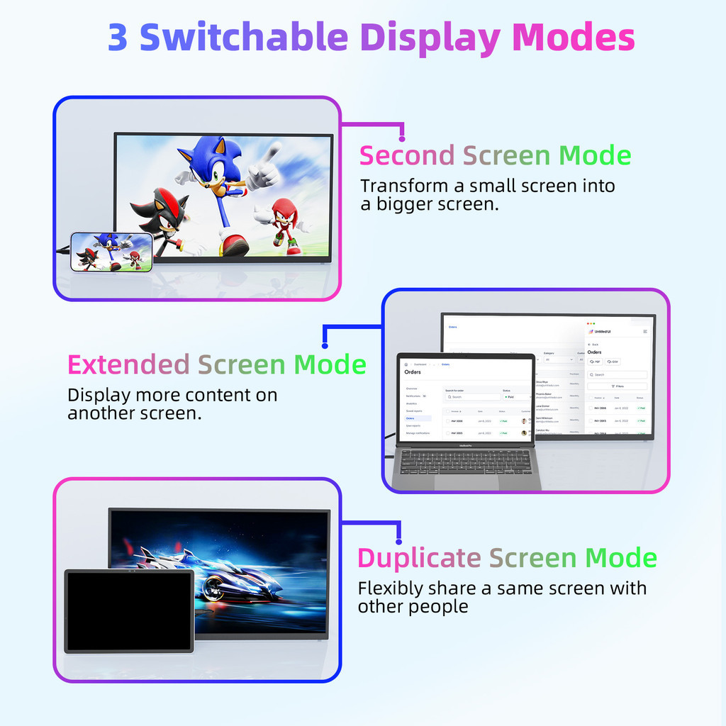 GOOJODOQ Expansion Screen 18.5-inch Wide angle IPS Screen Excellent ...
