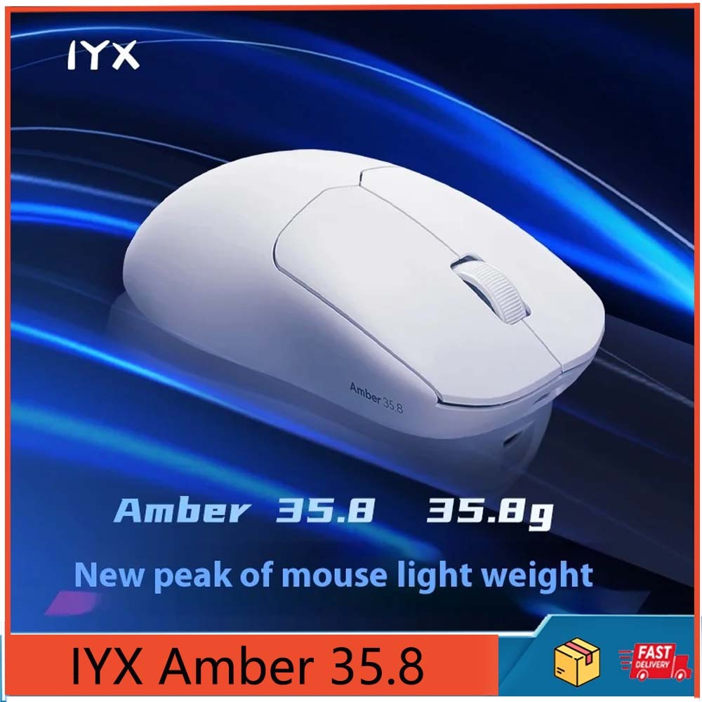 Iyx Amber 35.8 เมาส์เกมไร้สายสามโหมด PAW3395 อัตราการคืน 8k เมาส์เกม ...