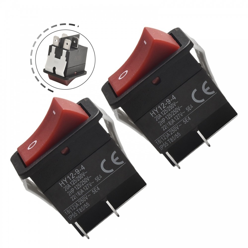 【AMANDA】High Current Rated Push Button Rocker Switch 2PCS for Electric ...