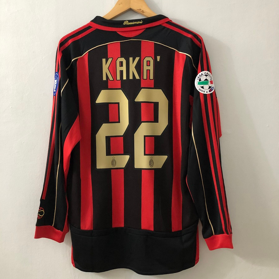 Retro 06-07 AC Milan Home Football เสื้อเชิ้ตแขนยาวที่ปรับแต่งได้คุณภาพสูง | Shopee Thailand