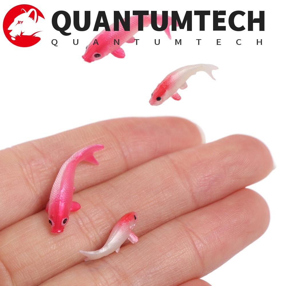 QUANTUMTECH เครื่องประดับตู้ปลา, จําลองมินิปลาทองรุ่น,ประณีต Handmade Soft 1:12 ปลา Miniature ...