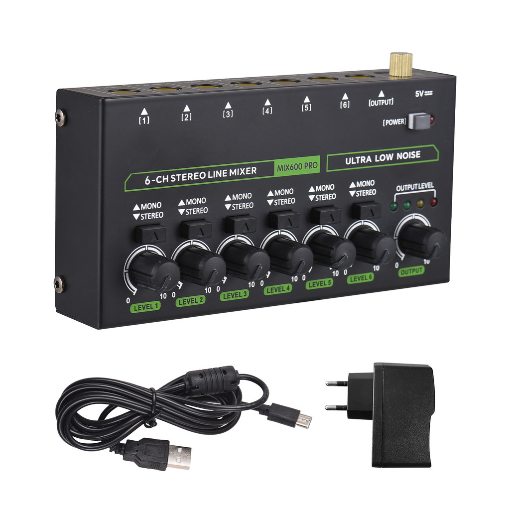 Fast Ship 6-Channel Audio Mixer Mini Audio Mixer สเตอริโอ Mono ...