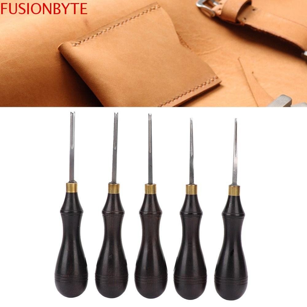 FUSIONBYTE หนังขอบ Bevelers, Functional ไม้ Handle กว้างปาก Skiving เครื่องมือ, Chamfering Edge ...
