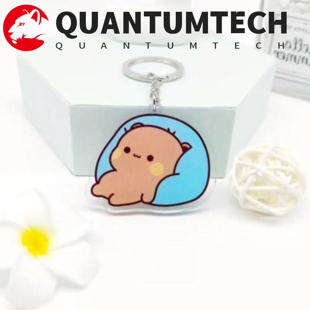 QUANTUMTECH พวงกุญแจคู่สุดน่ารัก, การ์ตูนอะคริลิค Bubu Dudu Panda Bear พวงกุญแจ, กระเป๋าโทรศัพท์ ...