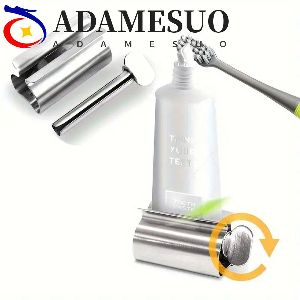 เครื่องบีบยาสีฟัน ADAMESUO สแตนเลสใส่ปลายขยะหลอดยาสีฟัน Wringer เรียบง่ายปฏิบัติทนทานลูกกลิ้งยา ...