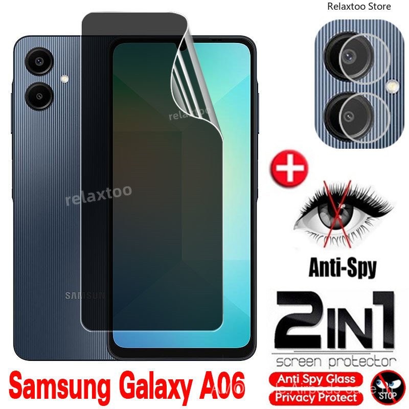 ฟิล์มไฮโดรเจลนุ่มปกป้องความเป็นส่วนตัว 2in1 สำหรับ Samsung Galaxy A06 A16 A26 A36 A56 A 56 ...