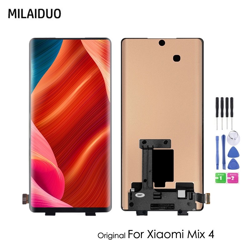 Lcd ของแท้ 6.67 สําหรับ Xiaomi Mix 4 2106118C หน้าจอสัมผัสจอแสดงผล LCD AMOLED พร้อมลายนิ้วมือ ...